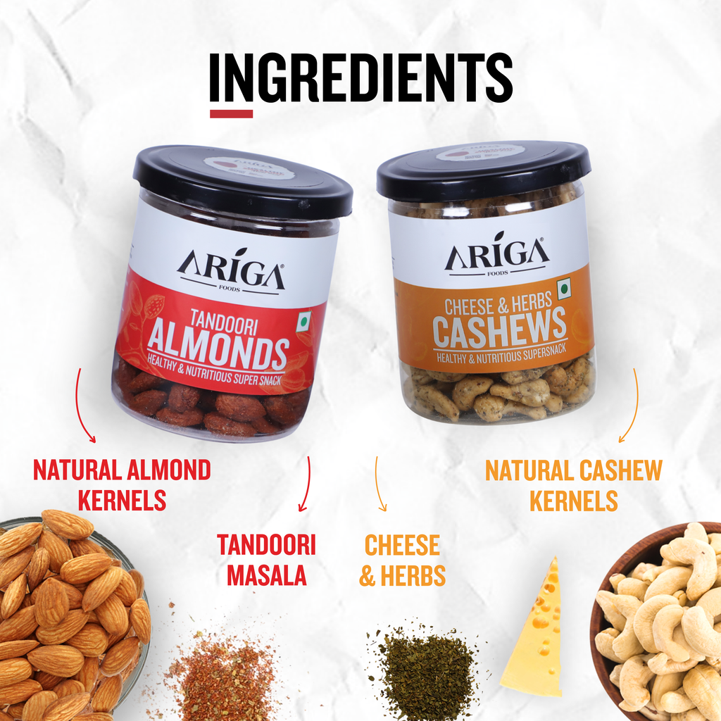 Buy 400gm Premium Dry Fruits Combo Pack Tandoori Almonds 200g & Cheese ...