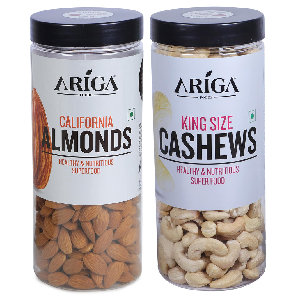 Buy Mix Nuts Natural California Almonds & Cashews 1 Kg Dry Fruits Combo Pack|Get Free Jar ...